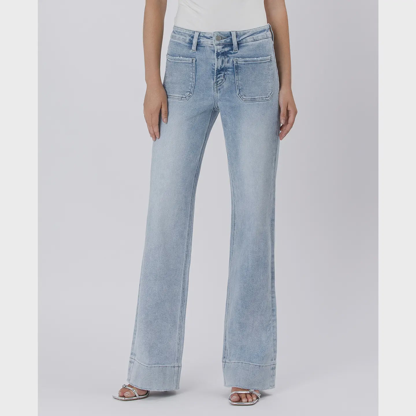 Vintage Front Patch Pocket Flare Jeans – Sophie's Boutique Valdosta